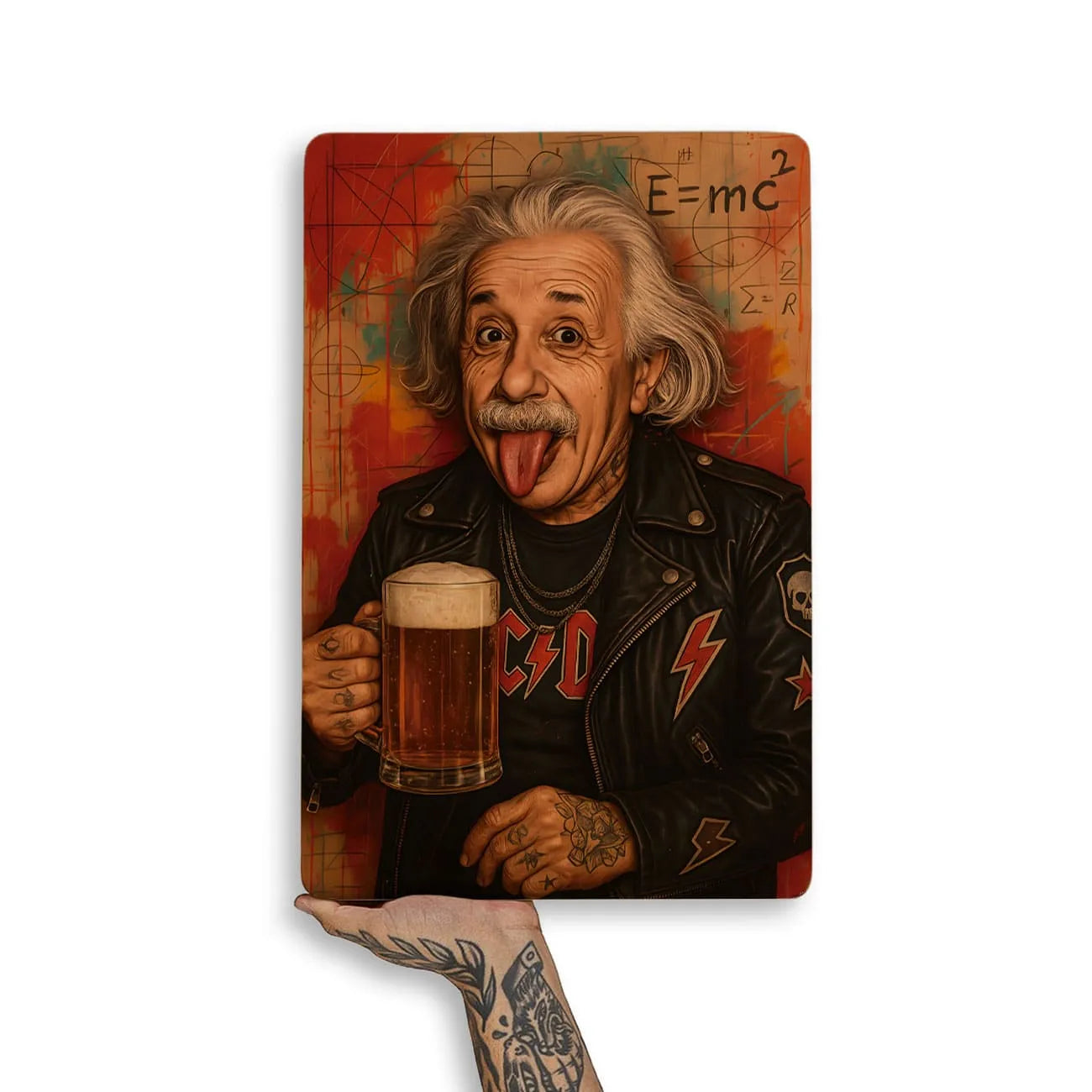 Quadro Decorativo Bares/Pub - Einstein ACDC – Muralist Decor